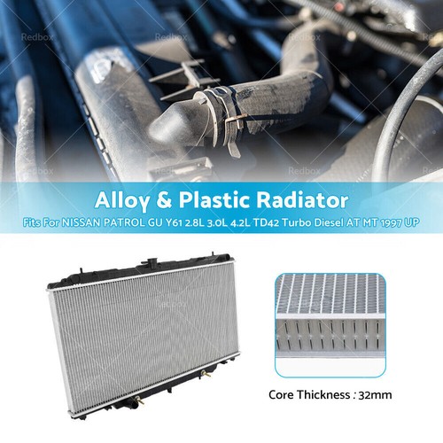 RADIATOR For NISSAN PATROL GU Y61 2.8L 3.0L 4.2L TD42 Turbo Diesel AT ...
