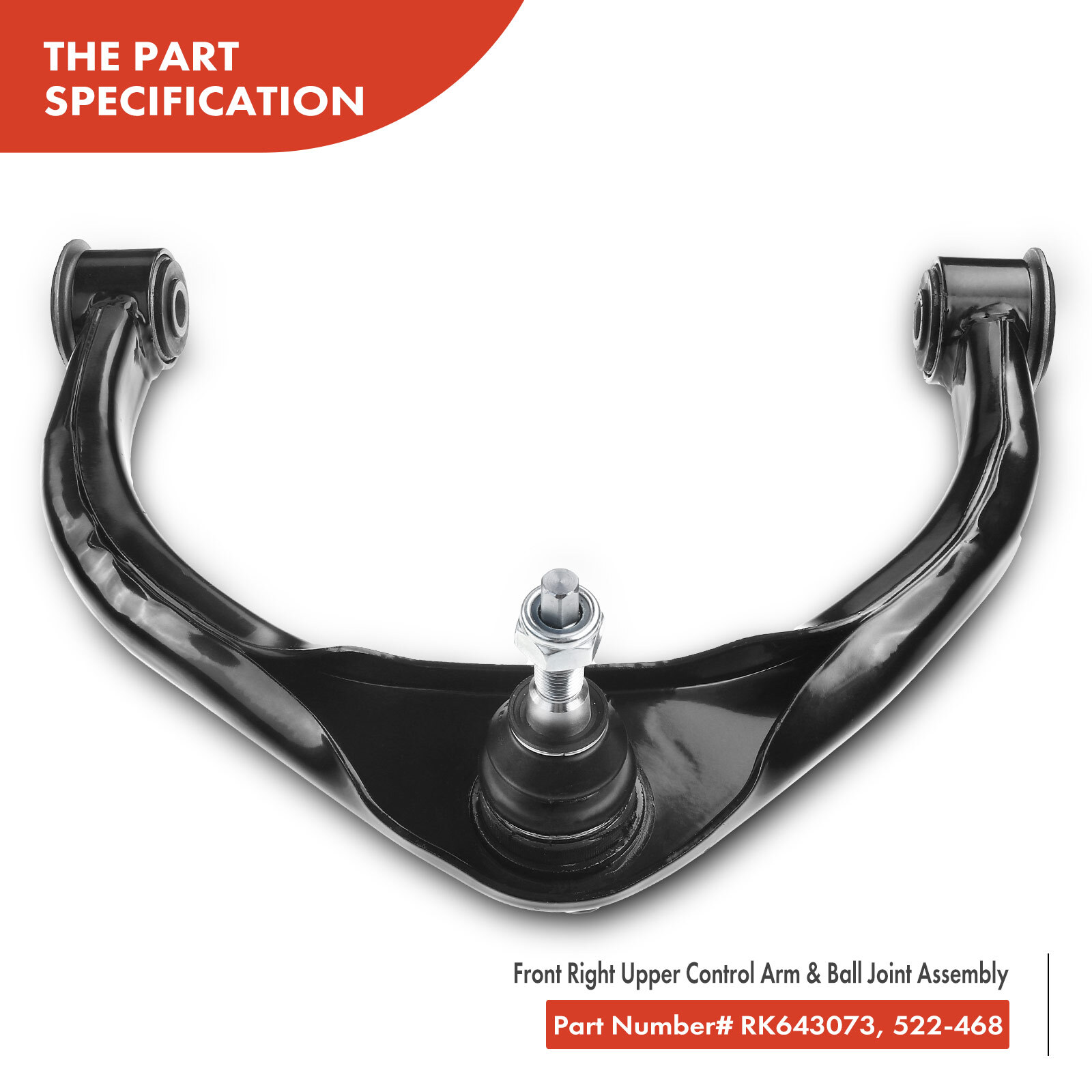 Front Right Upper Control Arm w/ Ball Joint for Dodge Ram 1500 Pickup ...