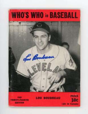 Lou Boudreau Autographed Signed 1949 Who's Who in Baseball Book JSA ...