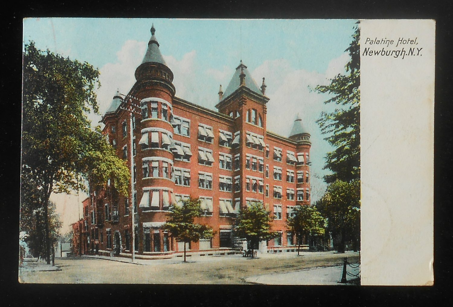 1907 RARE POSTMARK Hazardville CT Springfield MA Palatine Hotel ...