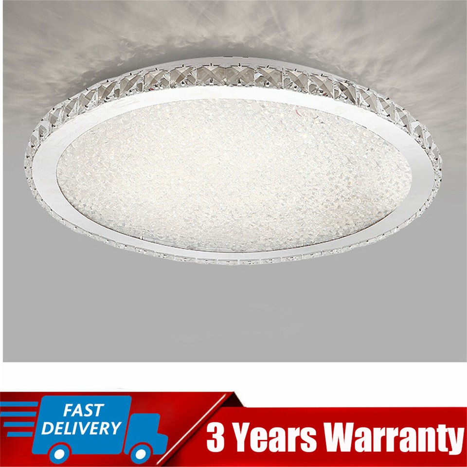 Modern Crystal LED Ceiling Light Fixture Pendant Lamp Flush Mount ...