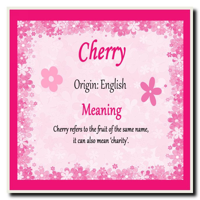 Cherry Personalised Name Meaning Coaster | eBay UK
