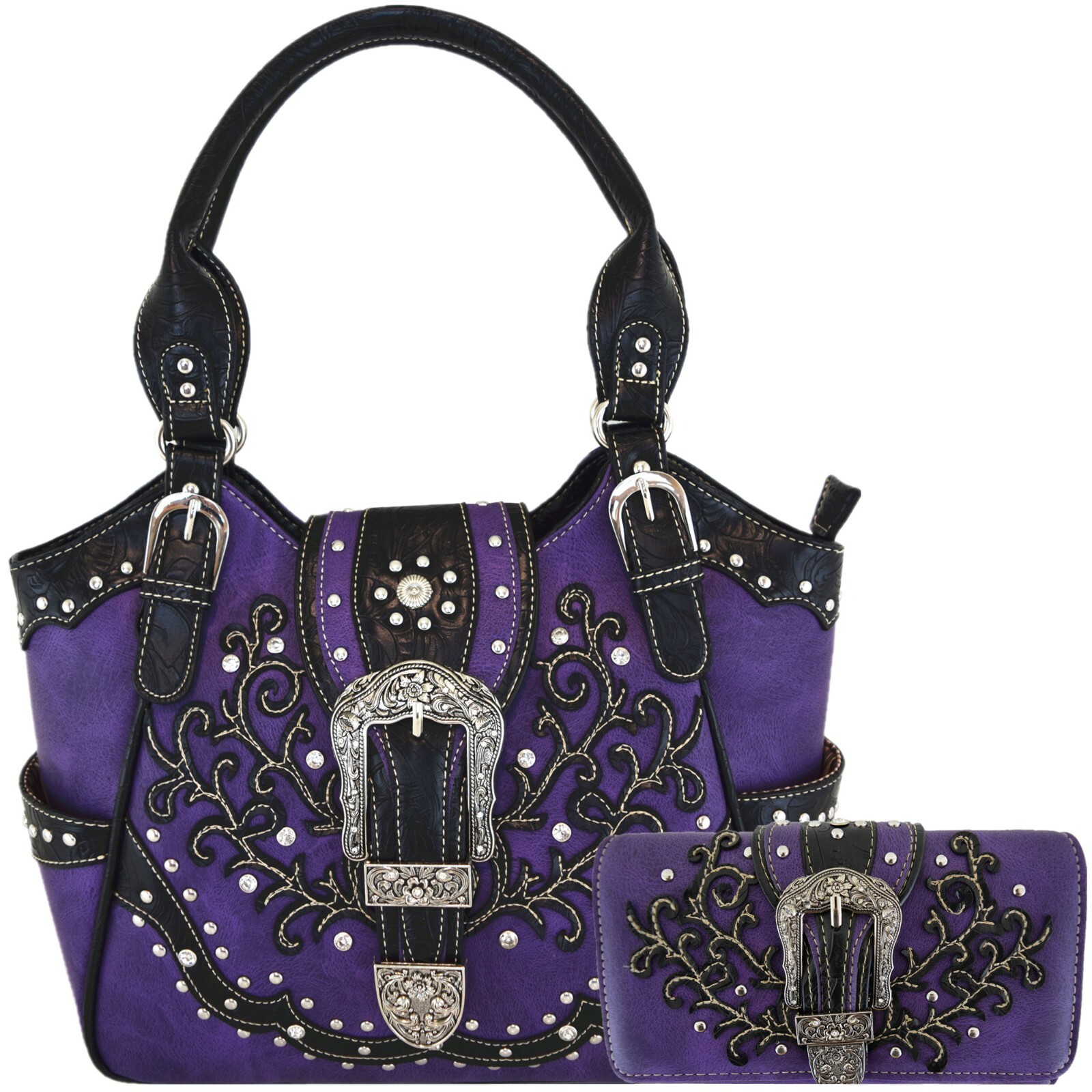 Western Buckle Country Handbag Concealed Carry Purse Women's Shoulder ...