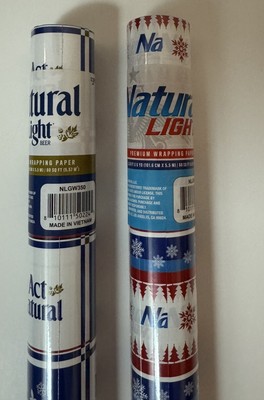 Natural Light Natty Light Holiday Christmas Gift Wrapping Paper 2-60 Sq ...