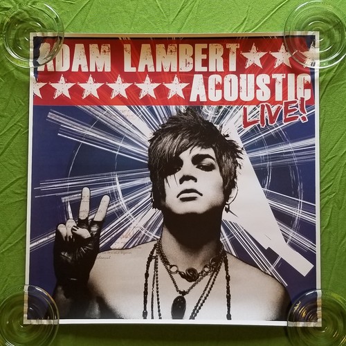 Adam Lambert 18"x18" Poster Lithograph Acoustic Live! Not CD Or Vinyl ...