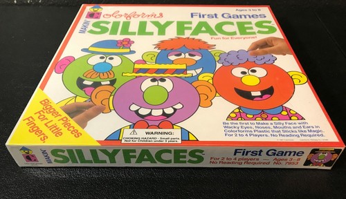 Colorforms Silly Faces First Games Vintage from 1987 | eBay