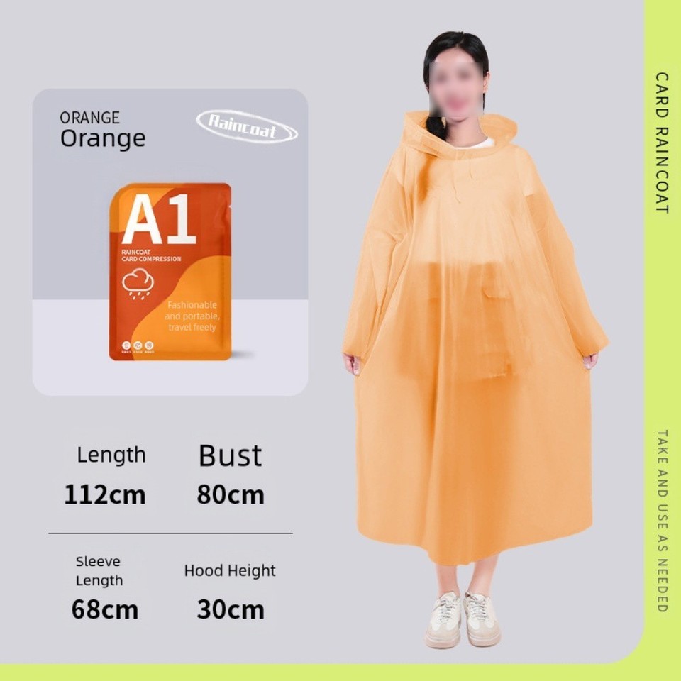 Waterproof Disposable Raincoat Full Coverage Thick Material for Travel ...