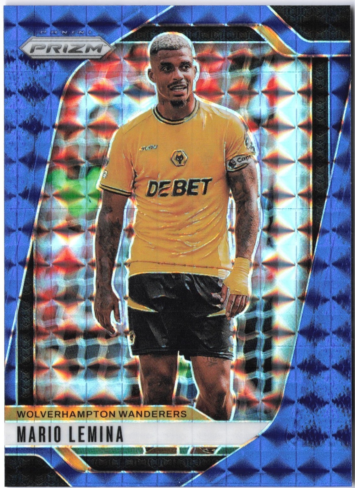 2024-25 Panini Prizm Premier League - Mario Lemina #216 Blue Mosaic ...