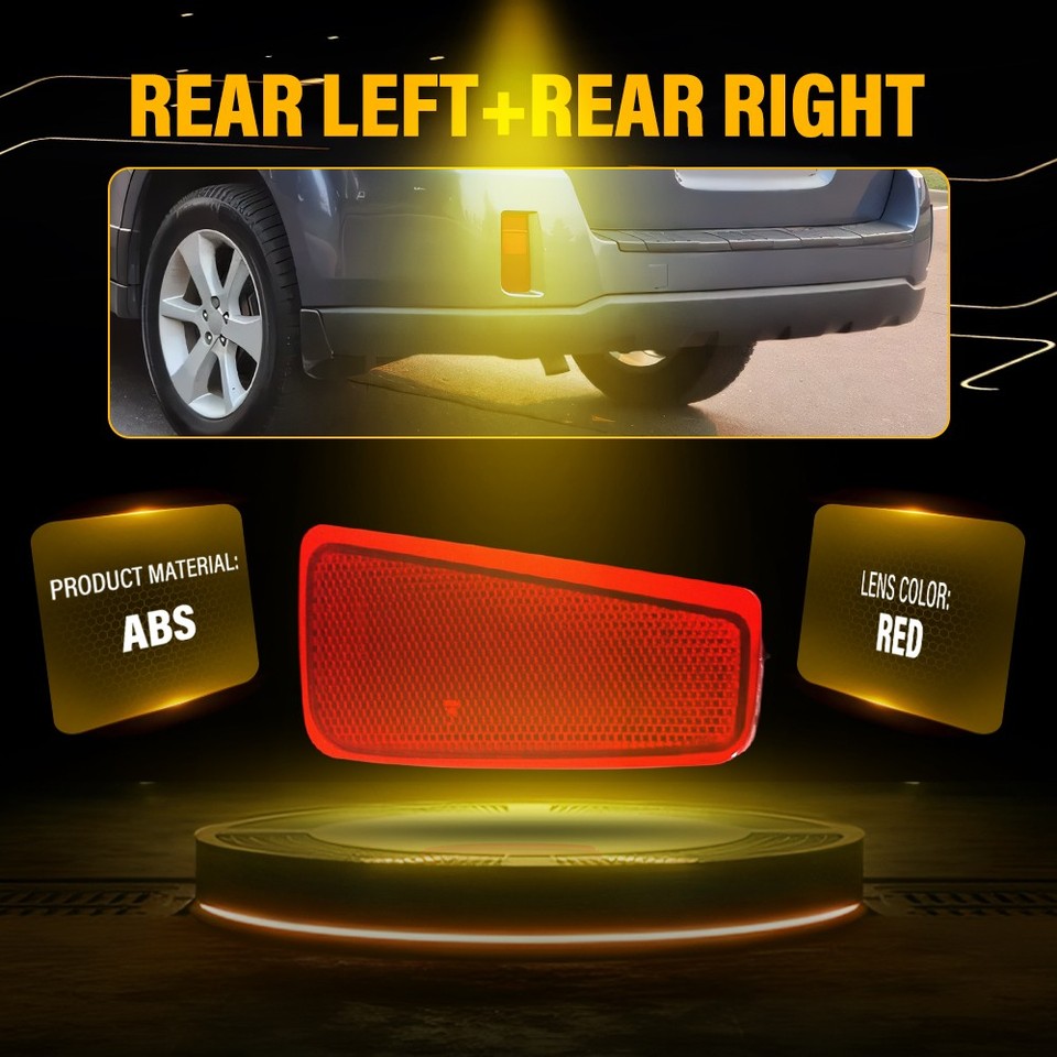 Pair Bumper Rear Brake Reflector Red 2015-2020 for Subaru Outback ...