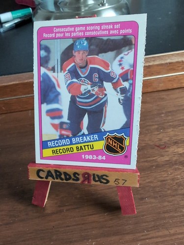 1984-85 OPC #388 Wayne Gretzky Record Breaker original card EXCELLENT ...