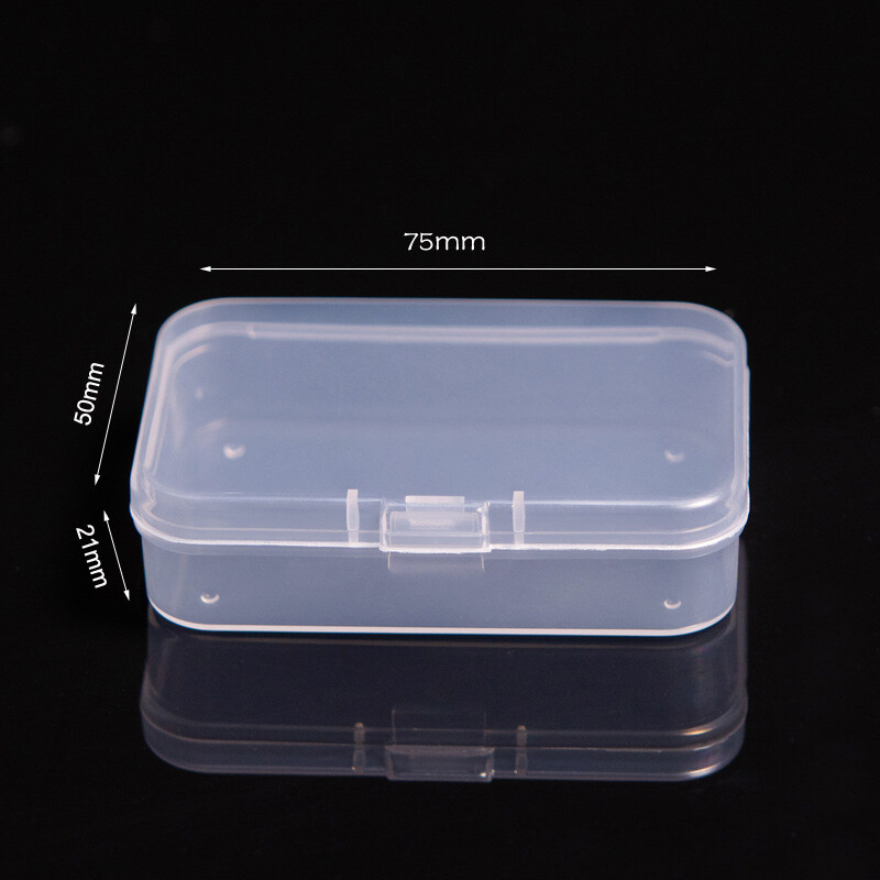 Clear Small Plastic Storage Box Jewelry Beads Organizer Case Container ...