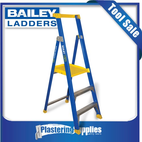 Bailey Platform Ladder P150 0.9m 3-Step Fiberglass Stepladder FS13576 ...