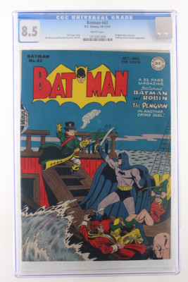Batman #43 - D.C. Comics 1947 CGC 8.5 Penguin cover and story ...