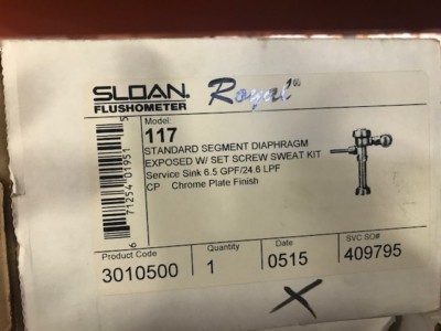 Sloan Royal 117 Closet Flush Valve 3010500 | eBay