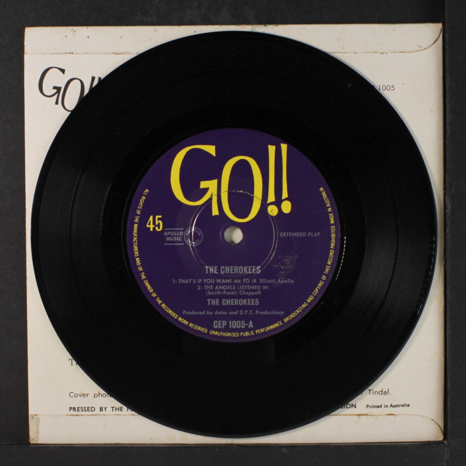 CHEROKEES: cherokees Go!! 7" Single 45 RPM | eBay