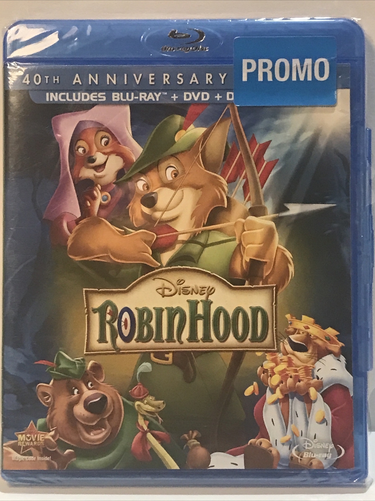 New Disney Robin Hood Blu-ray DVD Digital 2-Disc 40th Anniversary Set ...