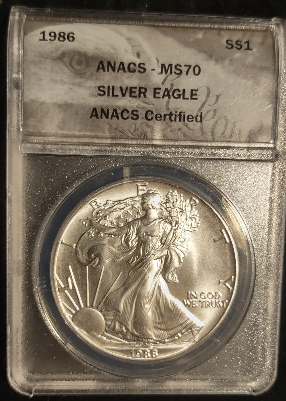 1986 $1 AMERICAN SILVER EAGLE ANACS MS70 - American Eagle Label | eBay