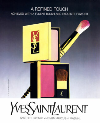1988 YSL Yves Saint Laurent blush makeup vintage 1-page MAGAZINE AD | eBay