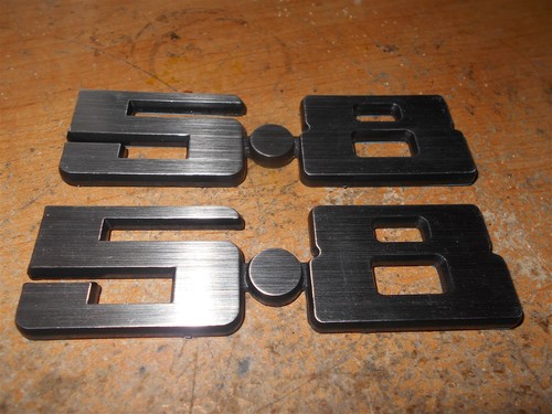 FORD MUSTANG 5.8L 5.8 351 ENGINE LOGO BRUSHED ALUMINUM EMBLEMS 351W ...