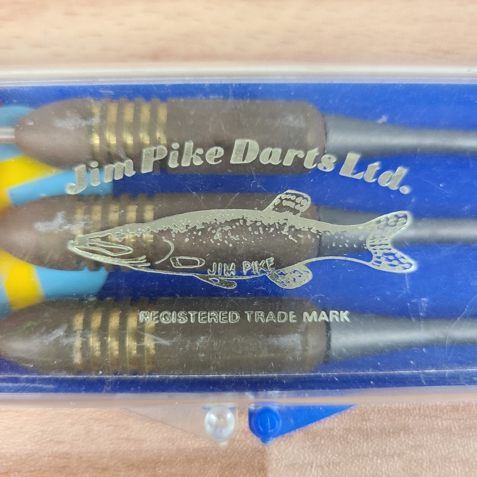 Vintage Jim Pike Darts Ltd Marksman Swedish Flag Brass 30 gms Grams ...