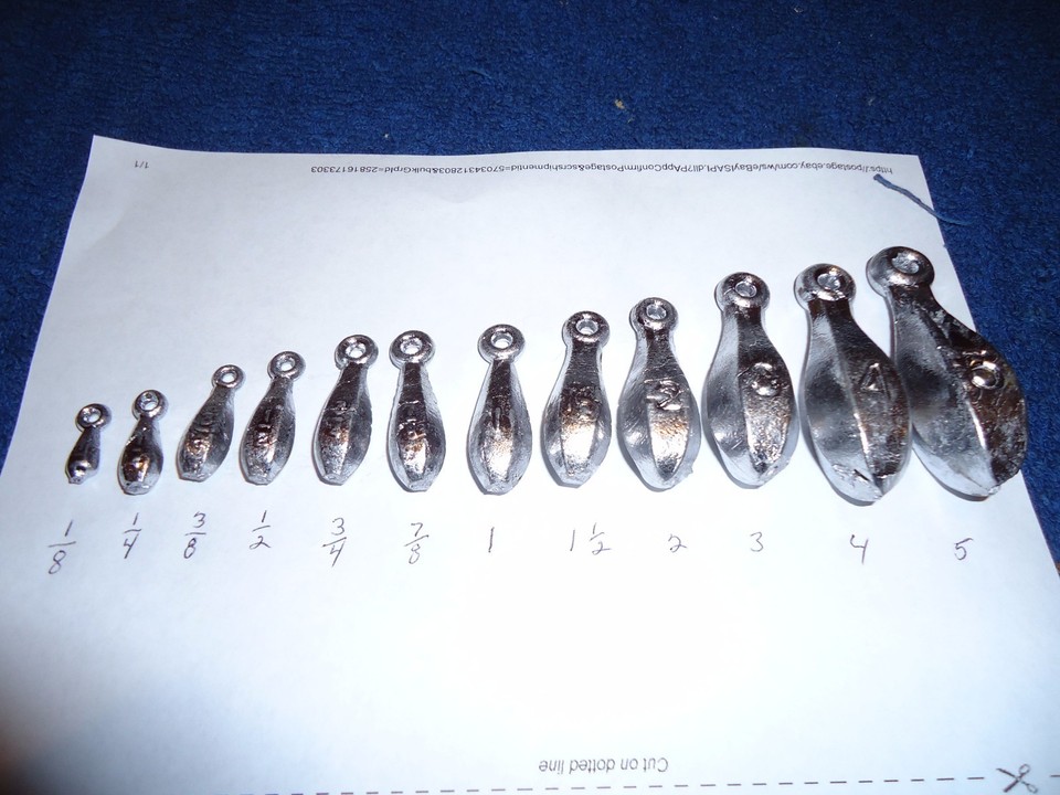 4 OZ BANK SINKERS LEAD FISHING WEIGHTS FREE SHIPPING | eBay