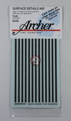 Archer Fine Transfers N-Scale (1/160) 14 inch wide Louvers AR88040 | eBay