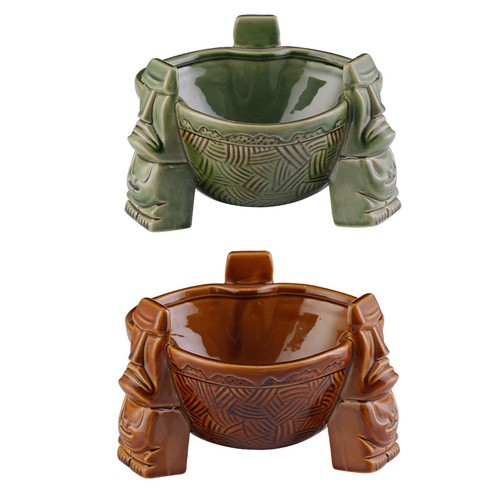 1000ml Large Capacity Ceramic Punch Bowl, Barware Three Legged Design ...