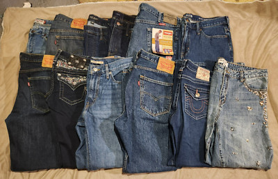 6 Lot (B) Levis, Miss Me, J.Crew & More PreOwned Jeans"wholesale"Resale ...
