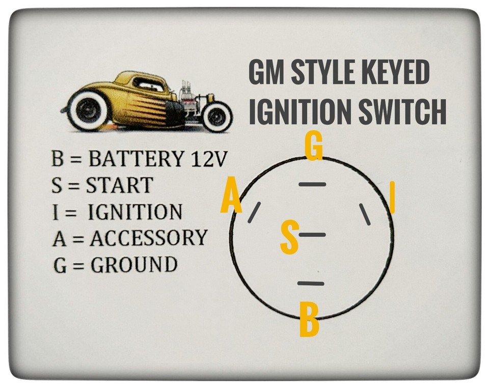 Custom, Hot Rod Keyed Ignition Dashboard Switch with polished 'Knurled ...
