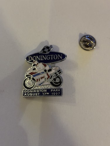 Vintage DONINGTON PARK Pin Badge 17th August 1997 motorcycle chequered ...