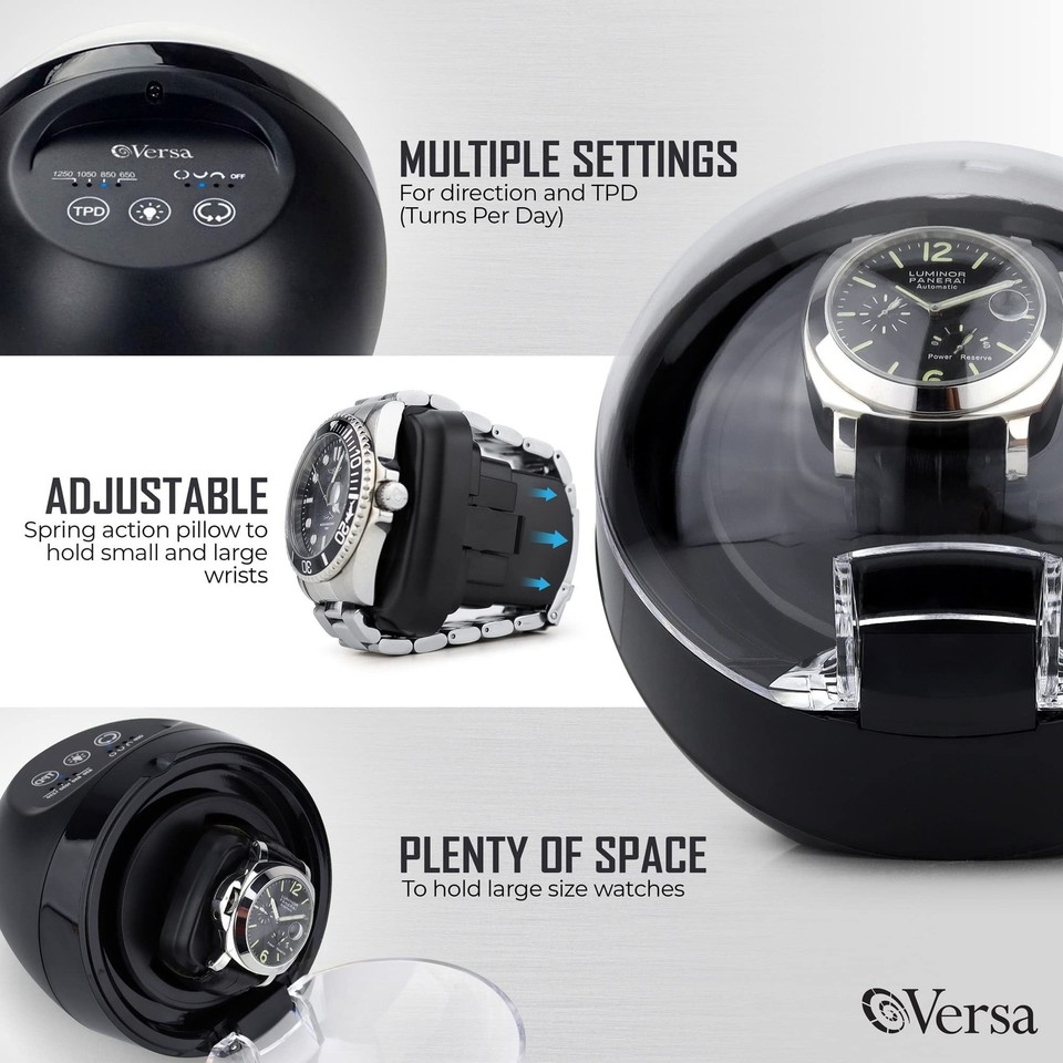 Versa Watch Winder for Automatic Watches - Direct Drive Motor ...