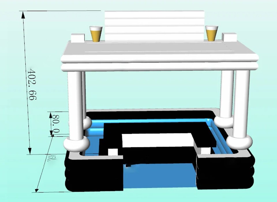 Commercial Inflatable Outdoor Pool Bar Water Blow Up Bar Party Event ...