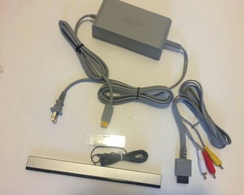Wii U Complete Hookup Connection Composite AV Cable Sensor Bar OEM AC ...