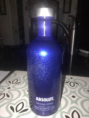 Rare Absolut Vodka 2017 X-mas Sparkle Skin EMPTY Bottle 750 ml Limited ...