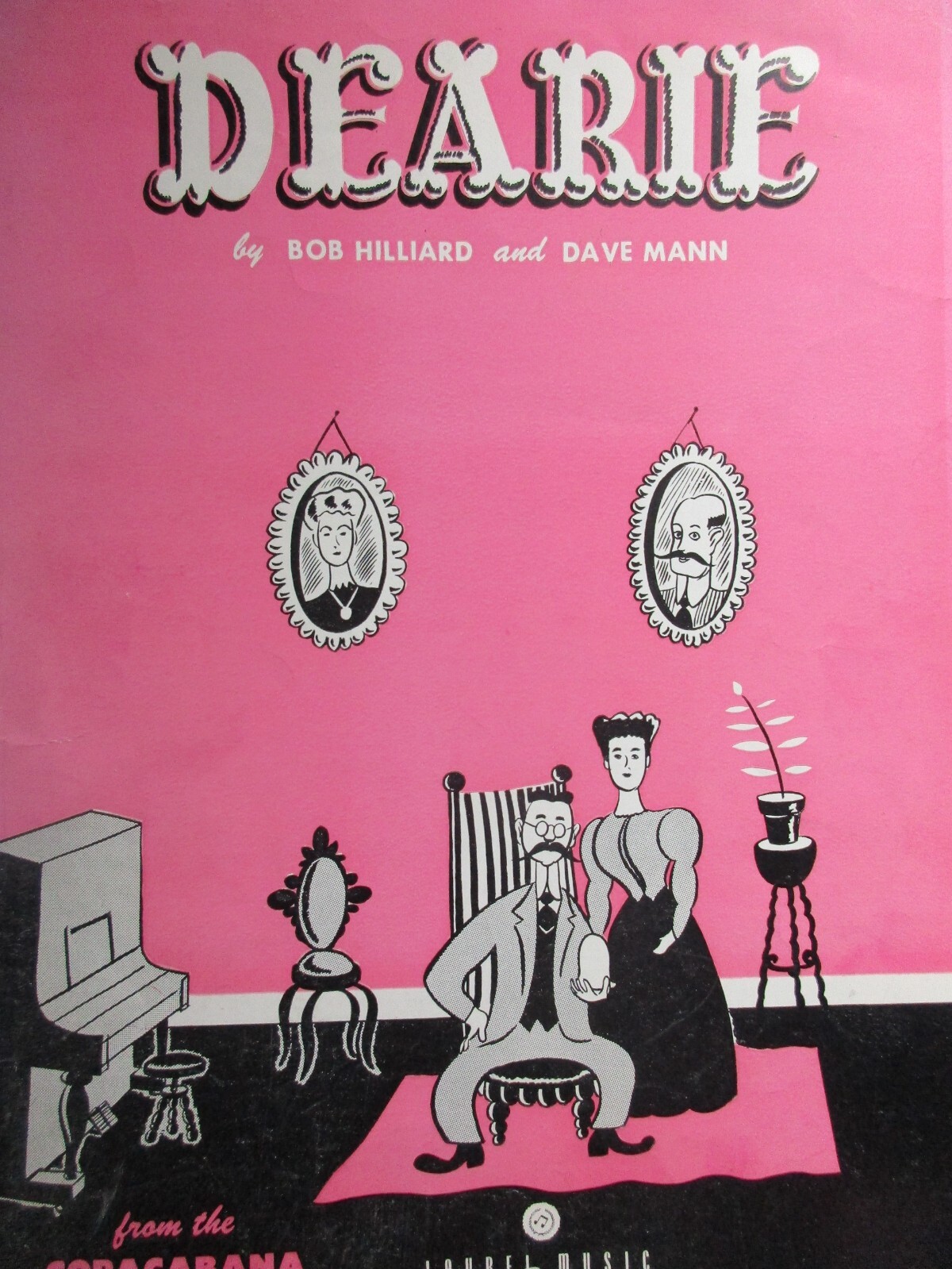 1950 DEARIE Sheet Music for Piano Keyboard Guitar Key of F Laurel Music ...