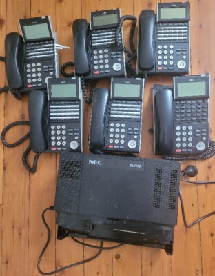 NEC SL1100 system with 6 24-Button Digital Telephones - Black ...