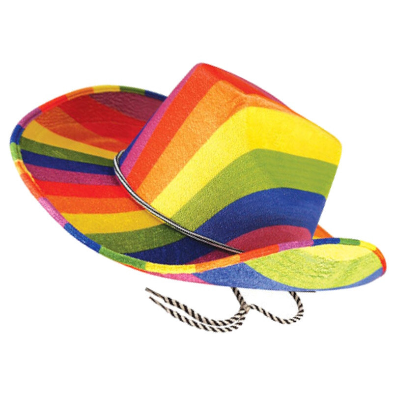 2X Arcoiris Disfraz Sombrero de Vaquero Accesorio Colorido Gay Pride ...