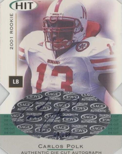 2001 SAGE Hit - Autographs Carlos Polk #A38 Die-Cut /250 (AU, RC) for ...