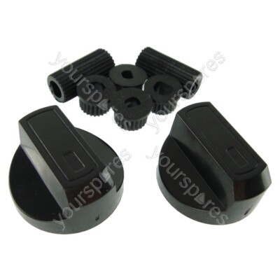 Universal Black Control Knobs Toaster Trouser Press Camping Stove Hob x ...