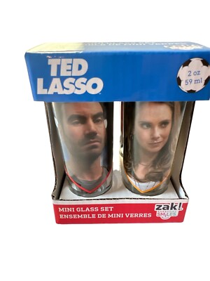 Ted Lasso New In Box Mini Glass Set Of Four 2oz/59ml Mini Verres | eBay