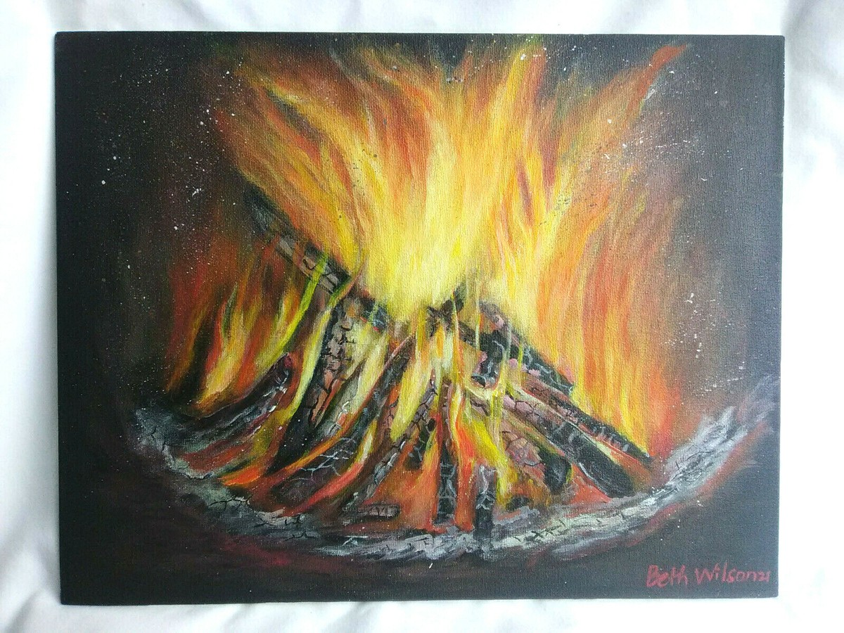 Fire Acrylic Painting