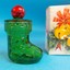 Vtg 70s Avon CHRISTMAS SURPRISE Xmas Sock Full 1oz Cologne Glass Bottle ...