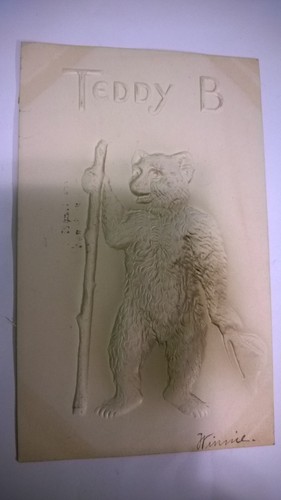 Antique Teddy Bear Deeply Embossed Postcard 1907 "Teddy B" | eBay