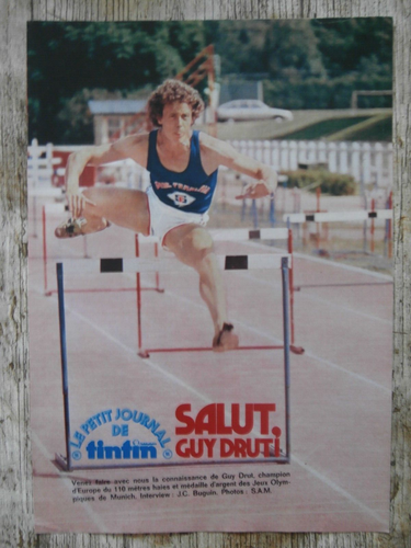 GUY DRUT CHAMPION D'EUROPE / DOCUMENT 5 Pages des Années 1970 | eBay