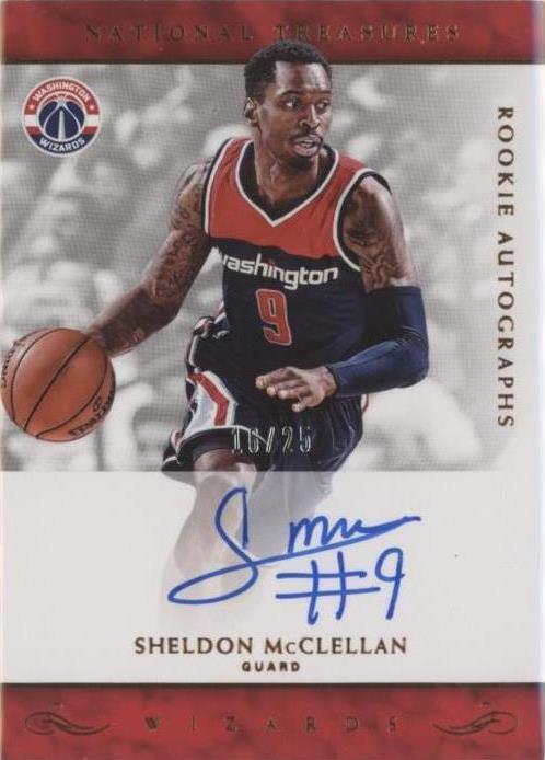 2016-17 Panini National Treasures - Rookie Autographs Sheldon McClellan ...