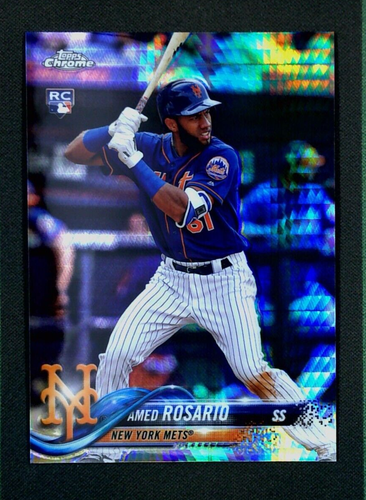 2018 Topps Chrome #60 Amed Rosario Rookie Card Prism Refractor Parallel ...