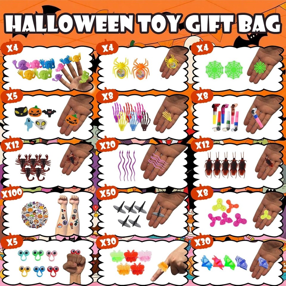 600Pcs Halloween Party Favors for Kids, Toys Bulk Fidgets for... | eBay
