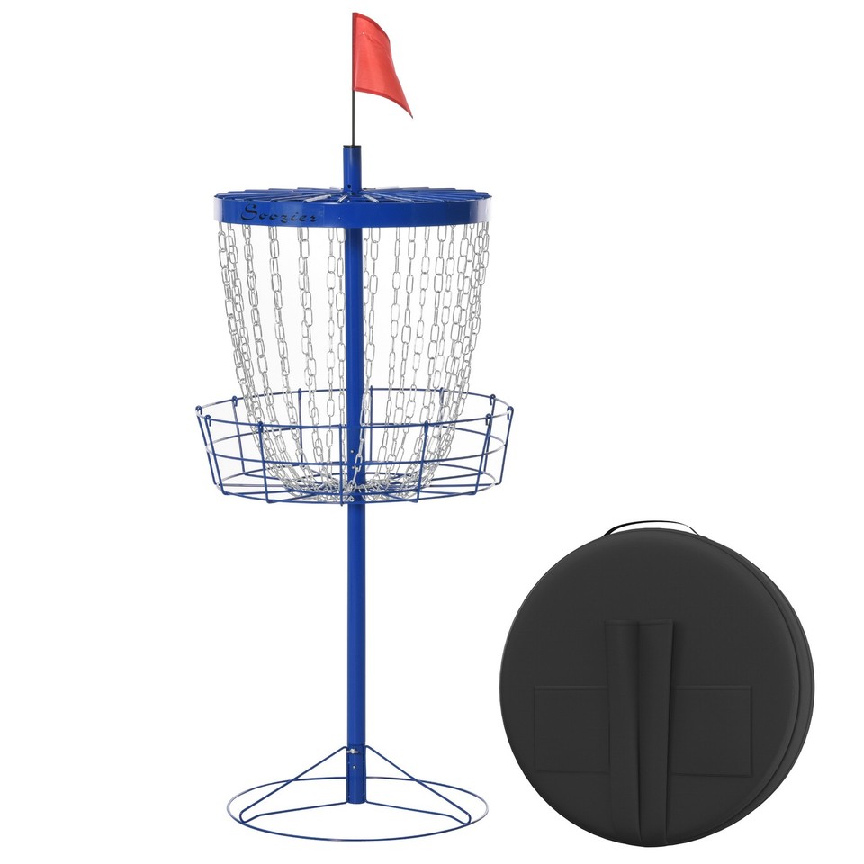 Portable Disc Golf Basket Target with Transit Bag, Dark Blue | eBay