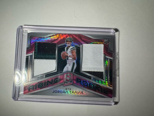 Jordan Travis /15 Spectra Tri Color Patch Pink Variation 2024 Rookie ...
