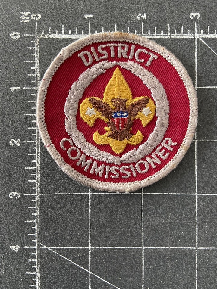 District Commissioner Patch BSA Boy Scouts of America Red Silver Gold ...